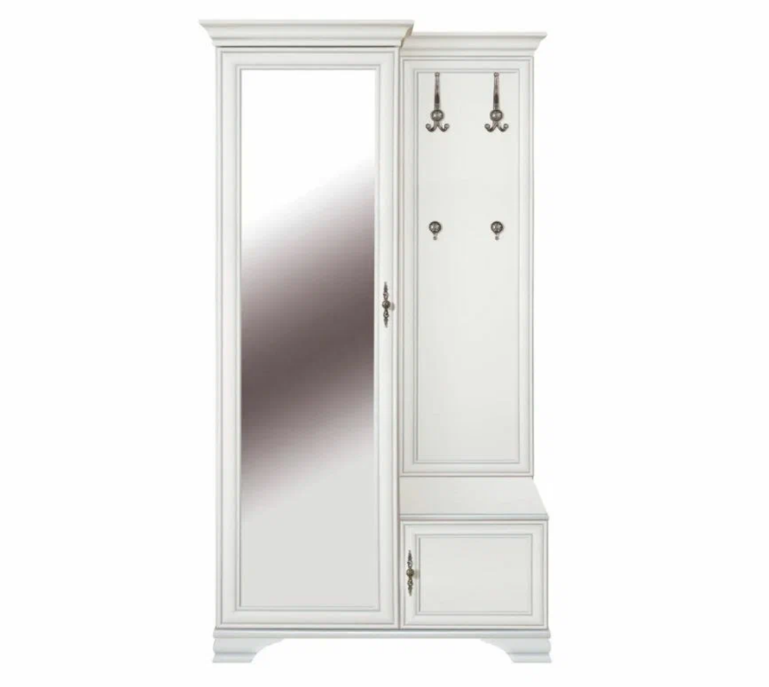 Шкаф с вешалкой БРВ-Мебель Kentaki PPK/110L, 197.5 x 44 x 115 см, цвет: белый