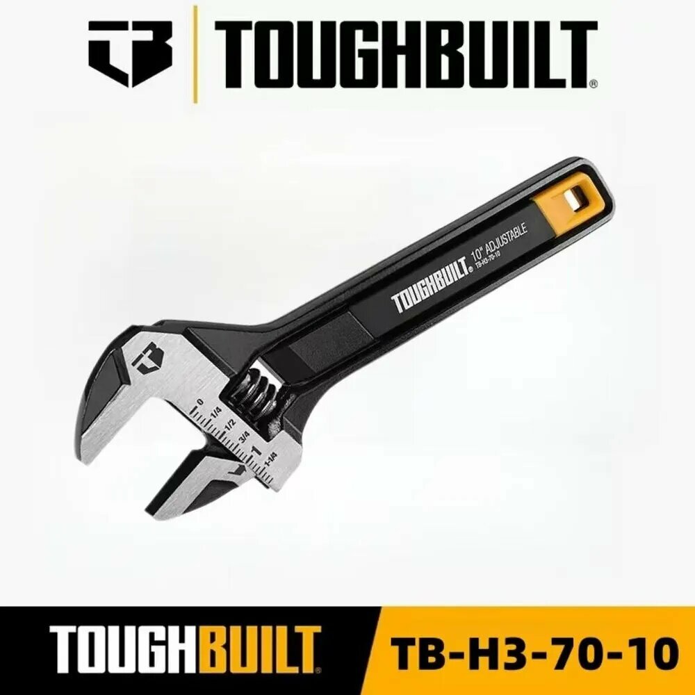 Разводной ключ TOUGHBUILT, 10 дюймов из хромованадиевой стали TB-H3-70-10