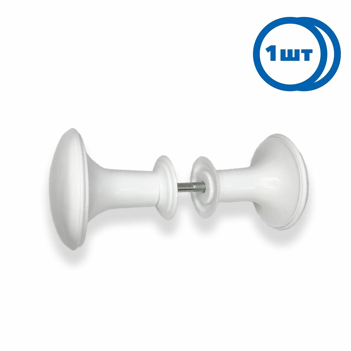 Ручка-кнопка РК-1-7, пластмасса, белая (1 шт.), длина 156 мм