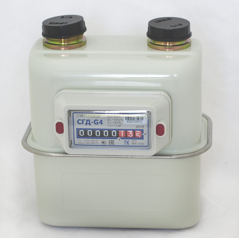Газовый счетчик Счетприбор СГД-G4, левый, бытовой, G4, 4 м3/ч