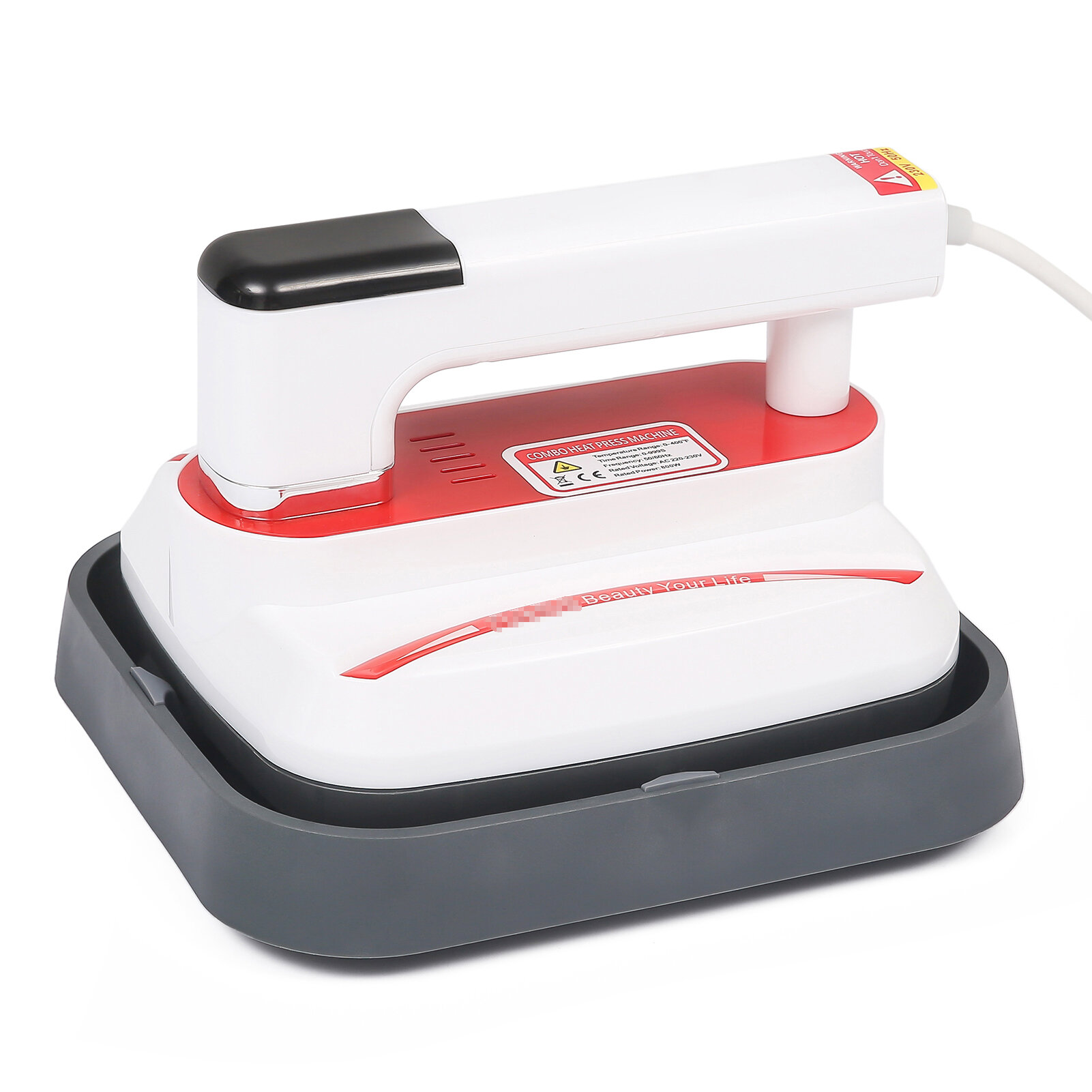 Портативный термопресс для печати на футболках, простой термотрансфер для детской одежды, сумок, шапок, подушек, одеял, чехлов для телефонов и мышей, проектов из термотрансферной виниловой пленки, для дома и бизнеса, размер 7x8 дюймов.