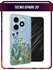 Чехол на Tecno Spark 20 / Текно Спарк 20 с принтом "Дикие полевые цветы", прозра...