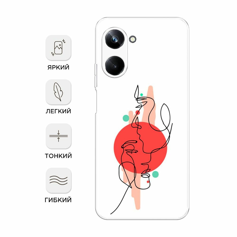 Силиконовый чехол на Realme 10 Pro / Реалми 10 Про с принтом диалог — фото 1