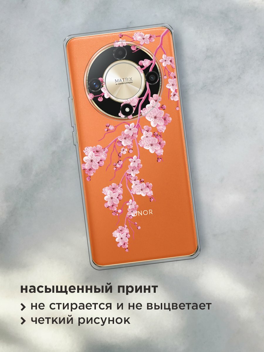 Чехол на Honor X9b / Хонор X9B с принтом "Ветка сакуры 2" — фото 1