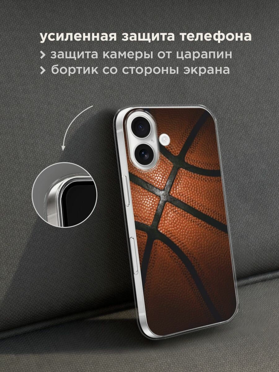 Чехол на Apple iPhone 17 / Айфон 17 с принтом "Баскетбольный мяч" — фото 1