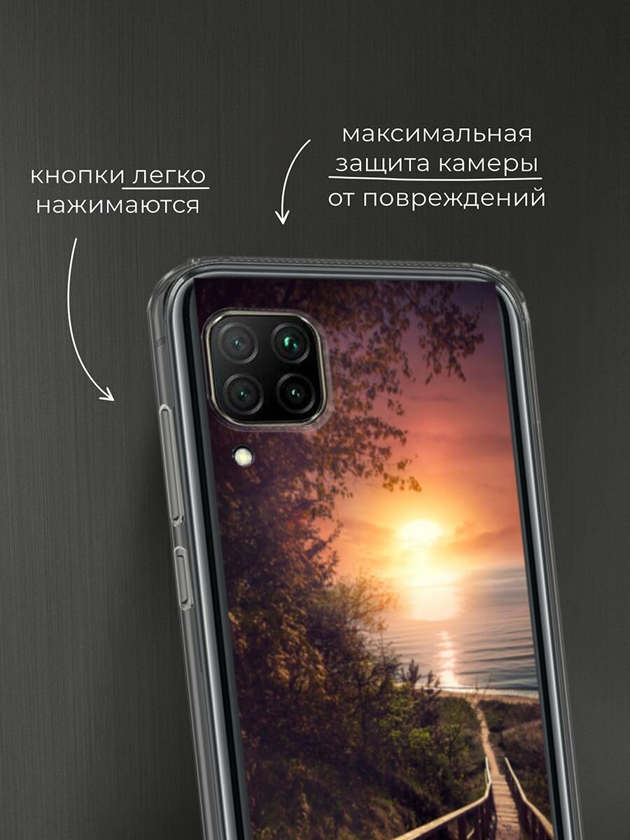 Чехол на Honor 30S Global/Huawei P40 Lite 5G/Nova 7 SE / Хонор 30S/Хуавей P40 Lite 5G/Нова 7 SE с принтом "Мост у воды" — фото 1