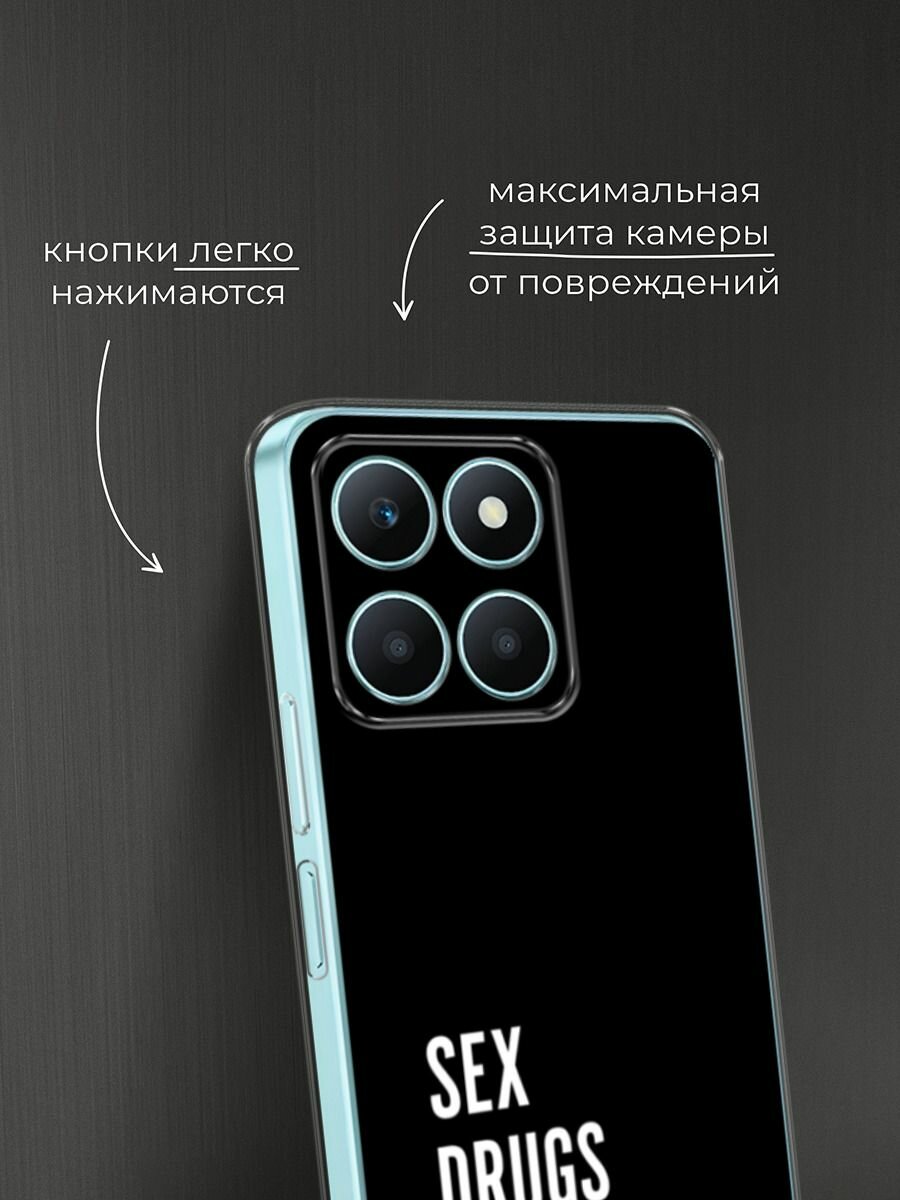 Силиконовый чехол на Honor X6A / Хонор X6A с принтом "Corvalol" — фото 1