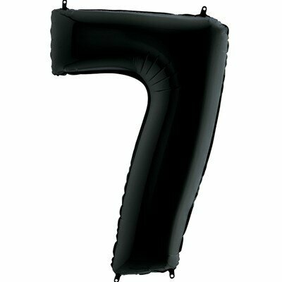Воздушный шар фольгированный GRABO Цифра 7, черный, 40"