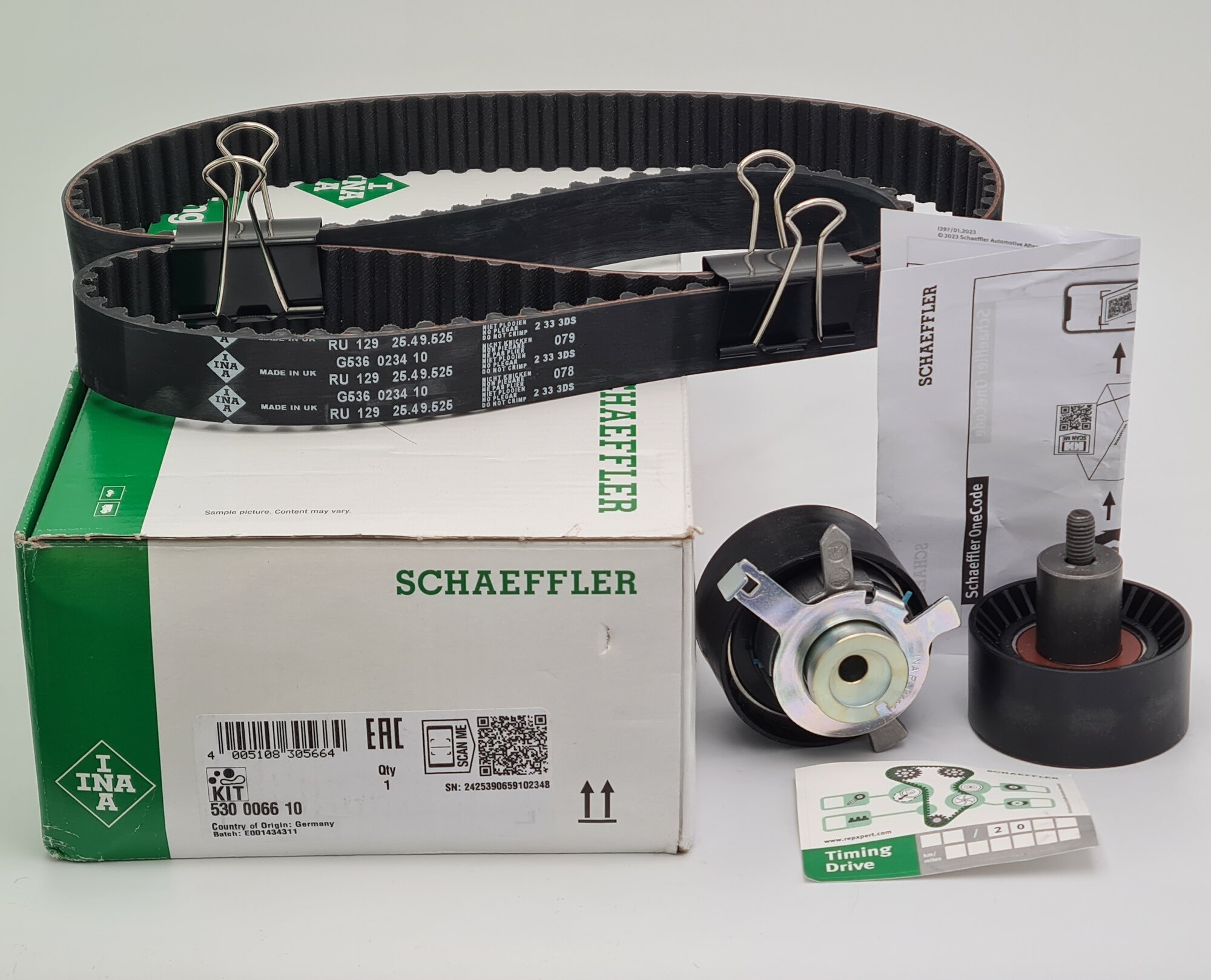 Комплект ГРМ INA 530006610 ( 530 0066 10 ) - ремень ГРМ и Ролики для FORD