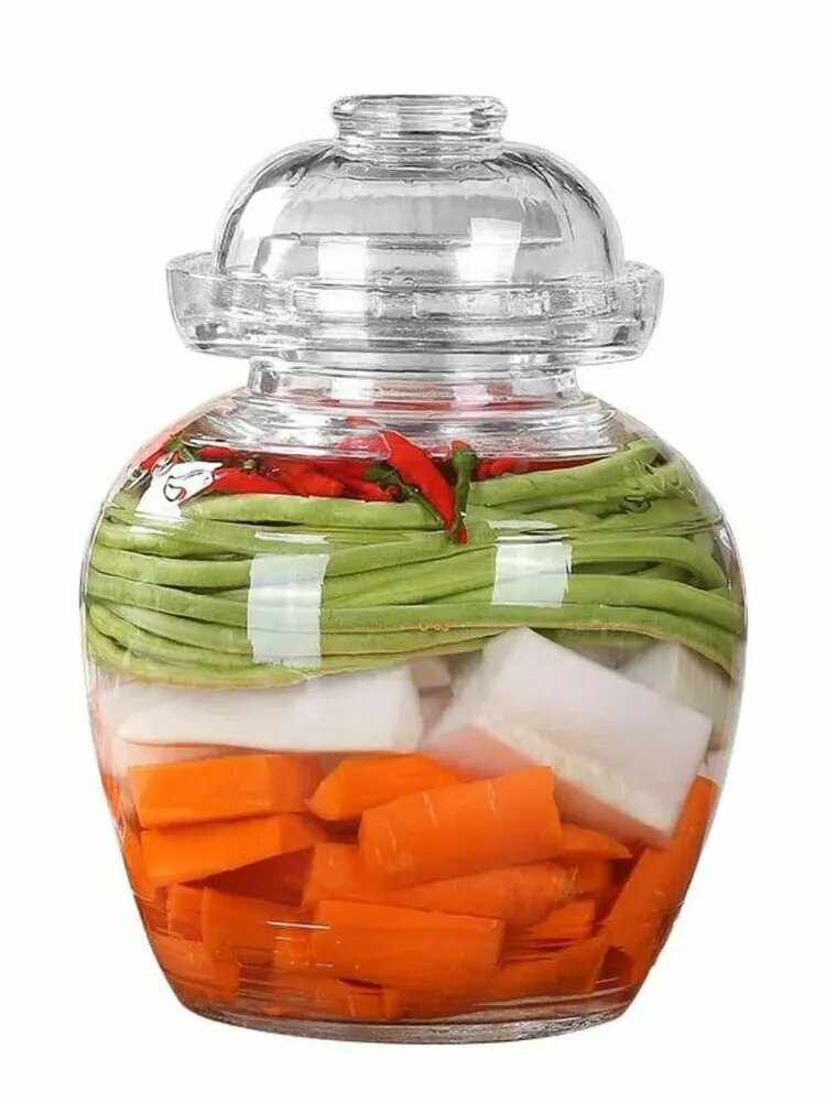 Кадка для засолки, Стекло, 7.5 л, диаметр 6 см