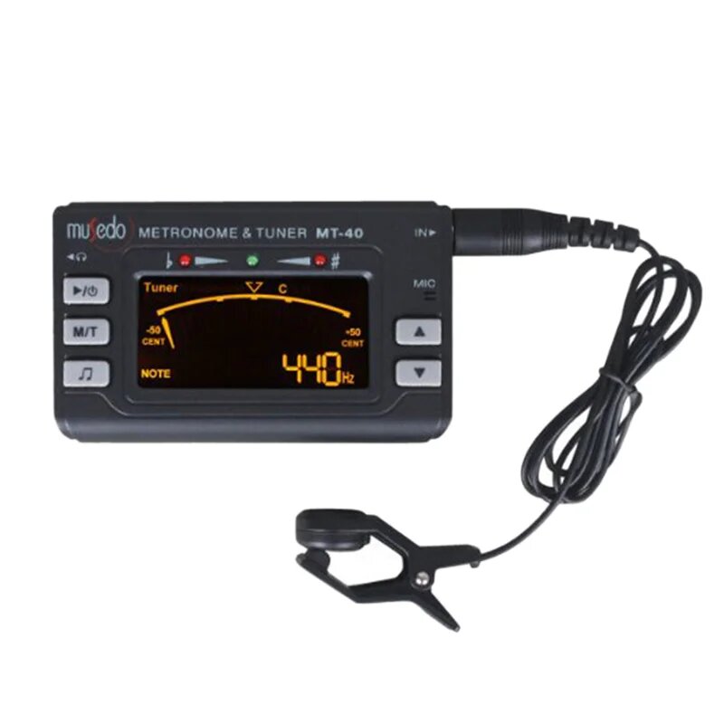 Musedo MT-40 Метроном, тюнер, генератор тона, Черный