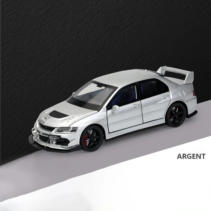 Миниатюрный металлический автомобиль Mitsubishi Lancer Evolution EVO JKM 1:32, Белый