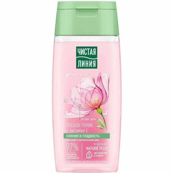 Лосьон-тоник для лица Чистая Линия "Фитотерапия", лепестки розы, 100 мл
