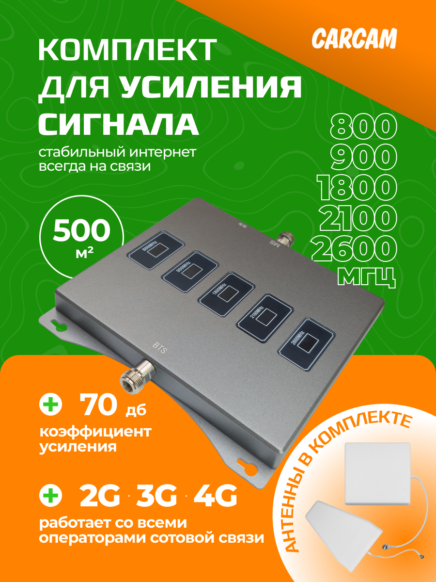 Усилитель беспроводного сигнала CARCAM Five Band Signal Booster (CC020)