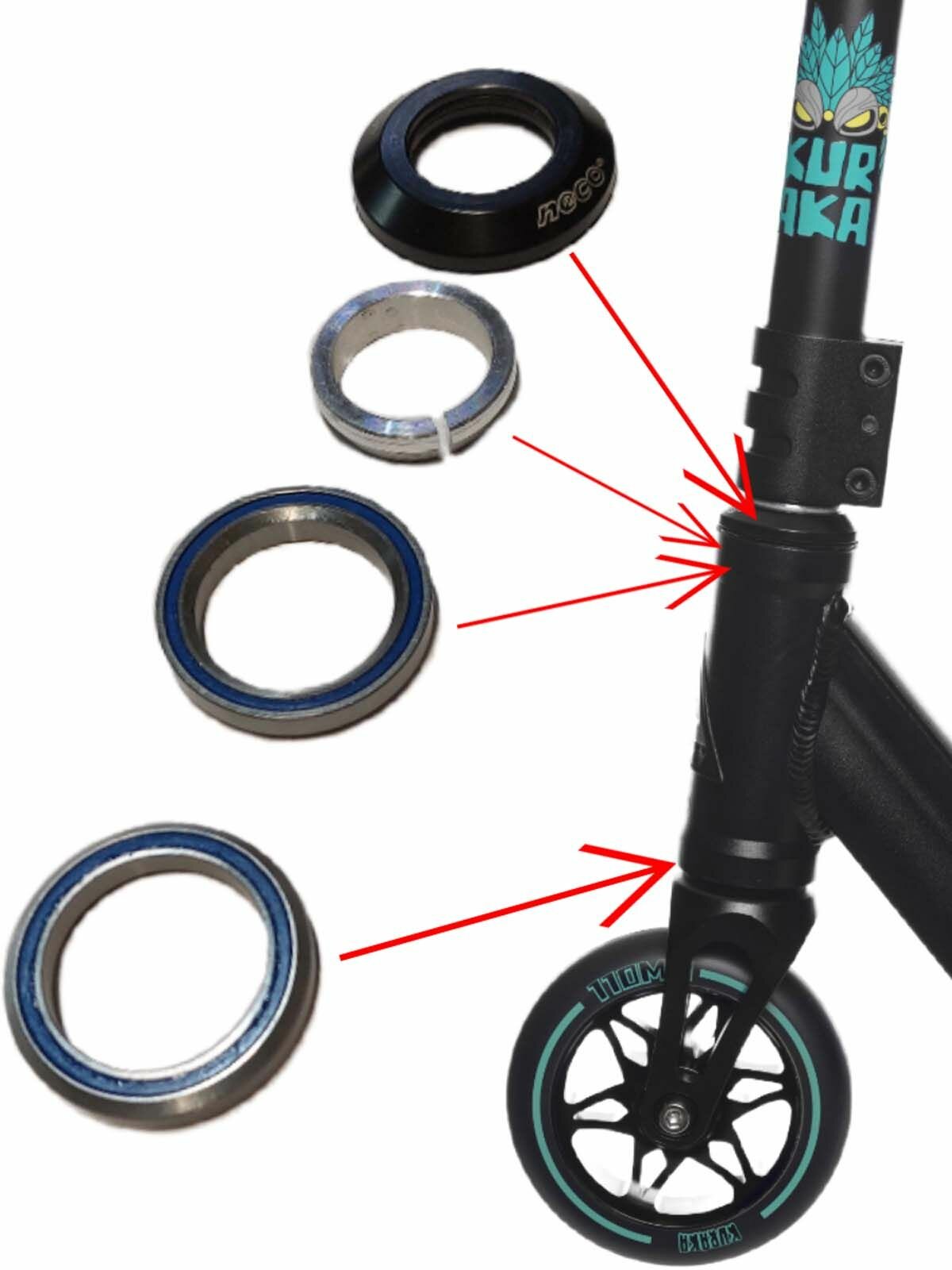 Рулевая колонка для трюкового самоката