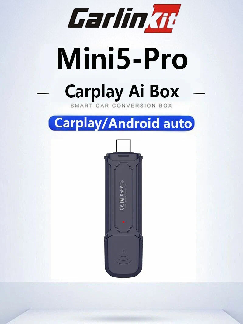 Автомобильный адаптер Carlinkit CPC200-Mini5 Pro, USB Type A/C, для Carplay, Android Auto