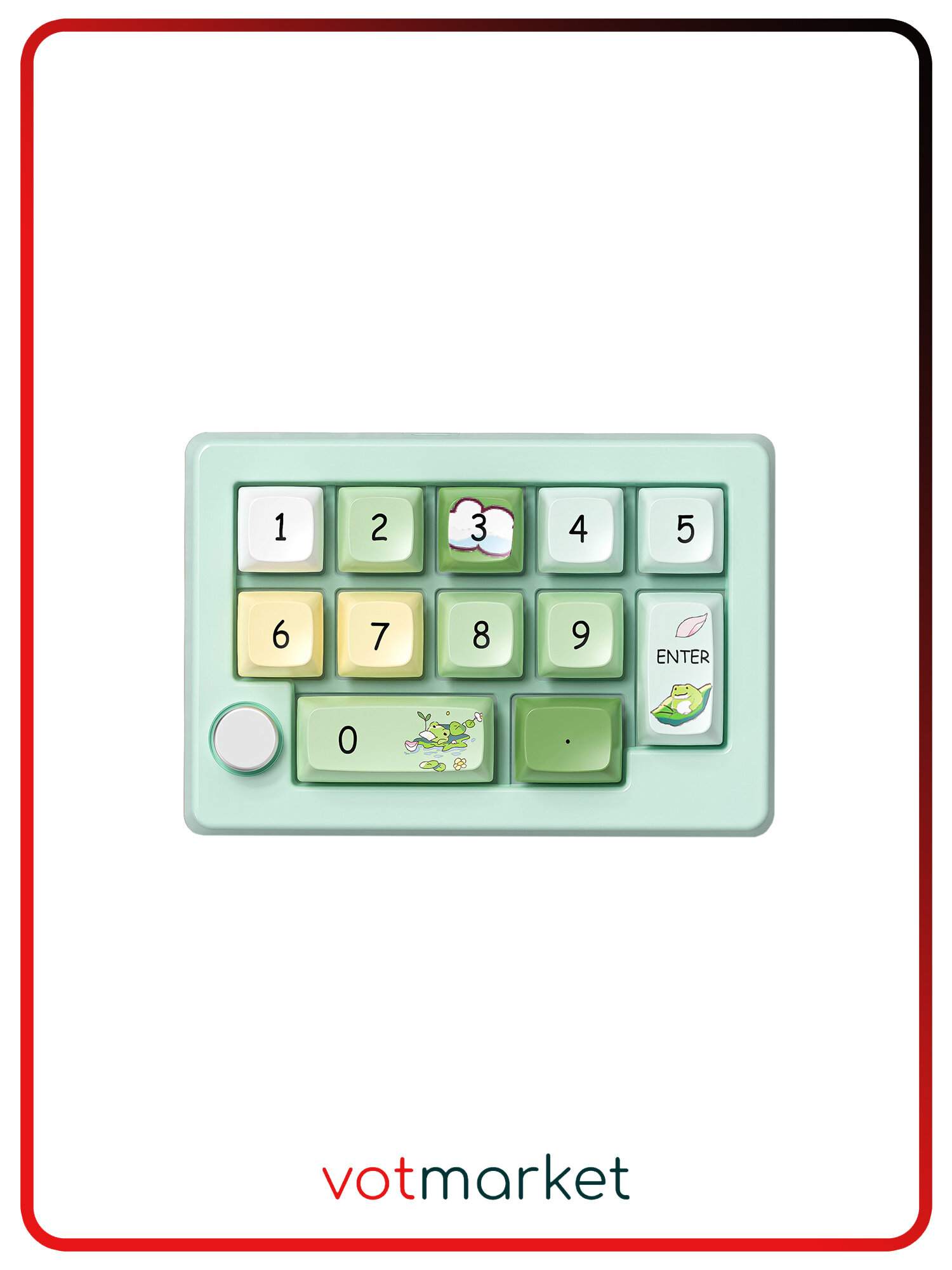 Мини клавиатура для ритм-игр и записи макросов VOROTEX K12W Long Hua Purple Switch