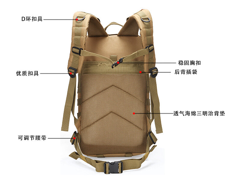 Рюкзак 3P Tactical Attack Backpack, 35л, черный — фото 1