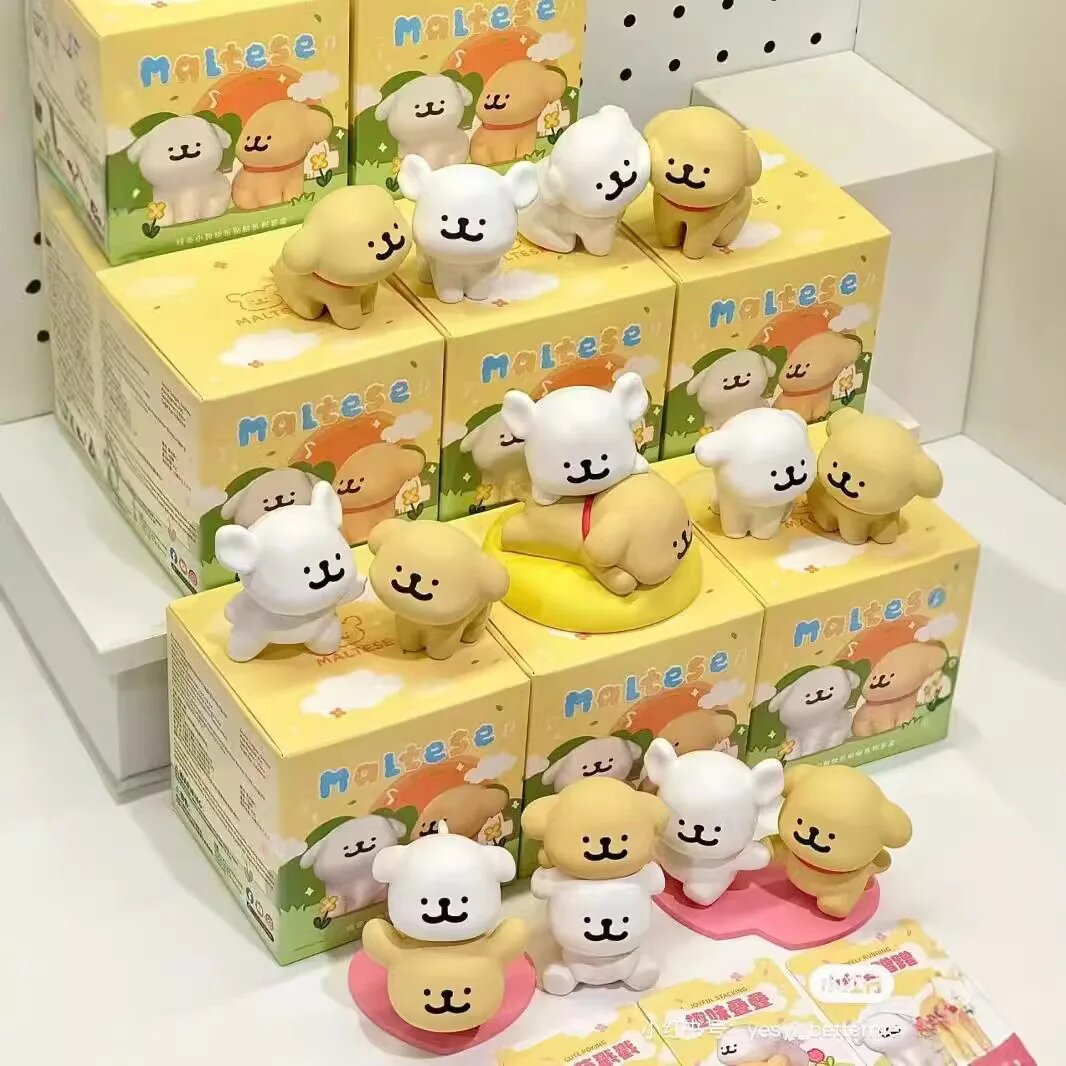 MINISO Мальтийские наклейки Happy фигурки набор 8pcs with box