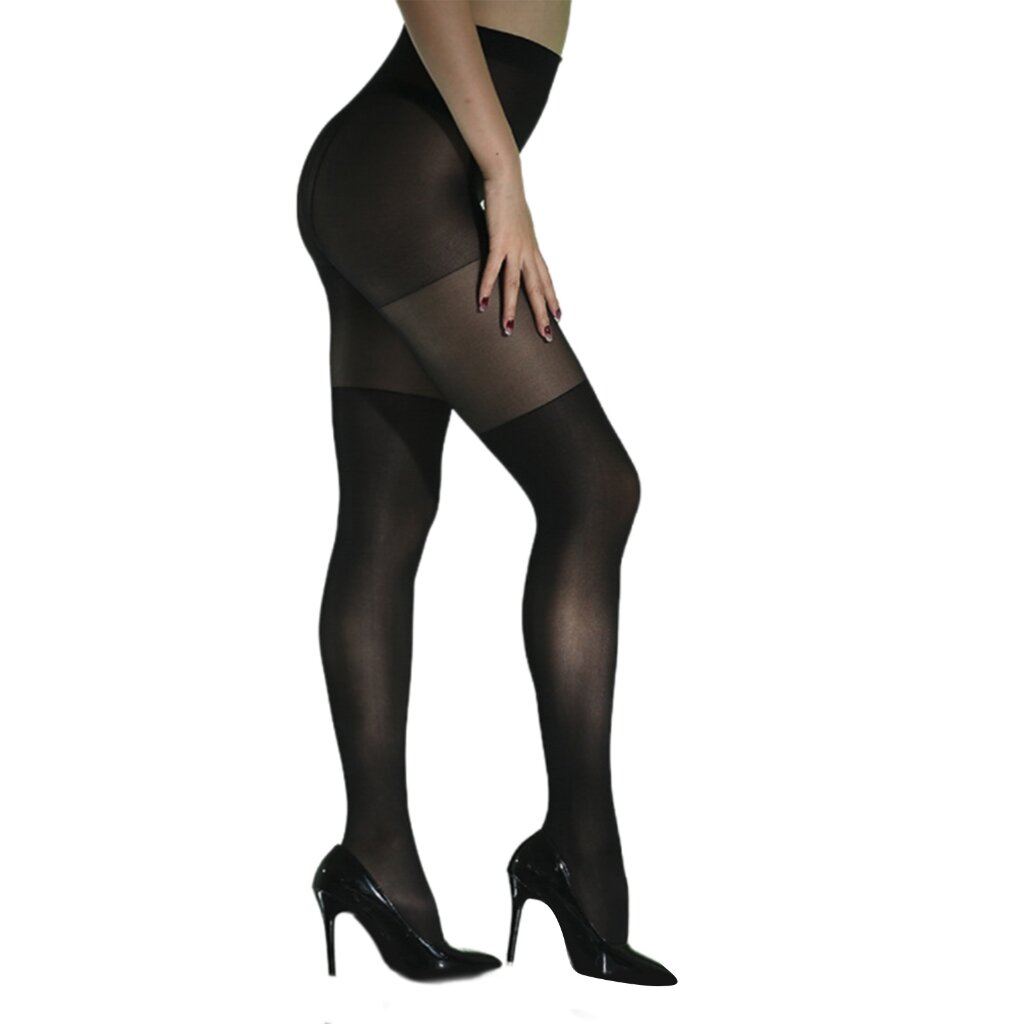 Женские Колготки с имитацией бедра, черные, Выше колена, Прозрачные и Непрозрачные Колготки, Чулочно-носочные изделия с Эффектом похудения