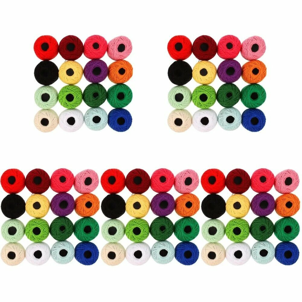 Хлопковые нитки разного цвета для вышивания, набор из 80 катушек для рукоделия