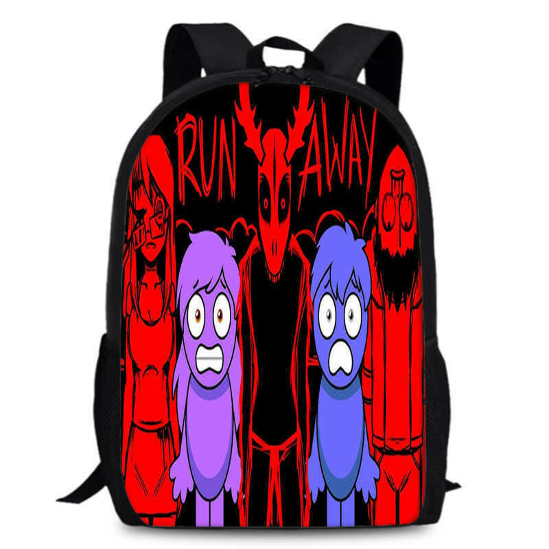 Sprunki рюкзак оксфорд прочный 15 дюймов большой вместимости для школьников подростков учебные аксессуары