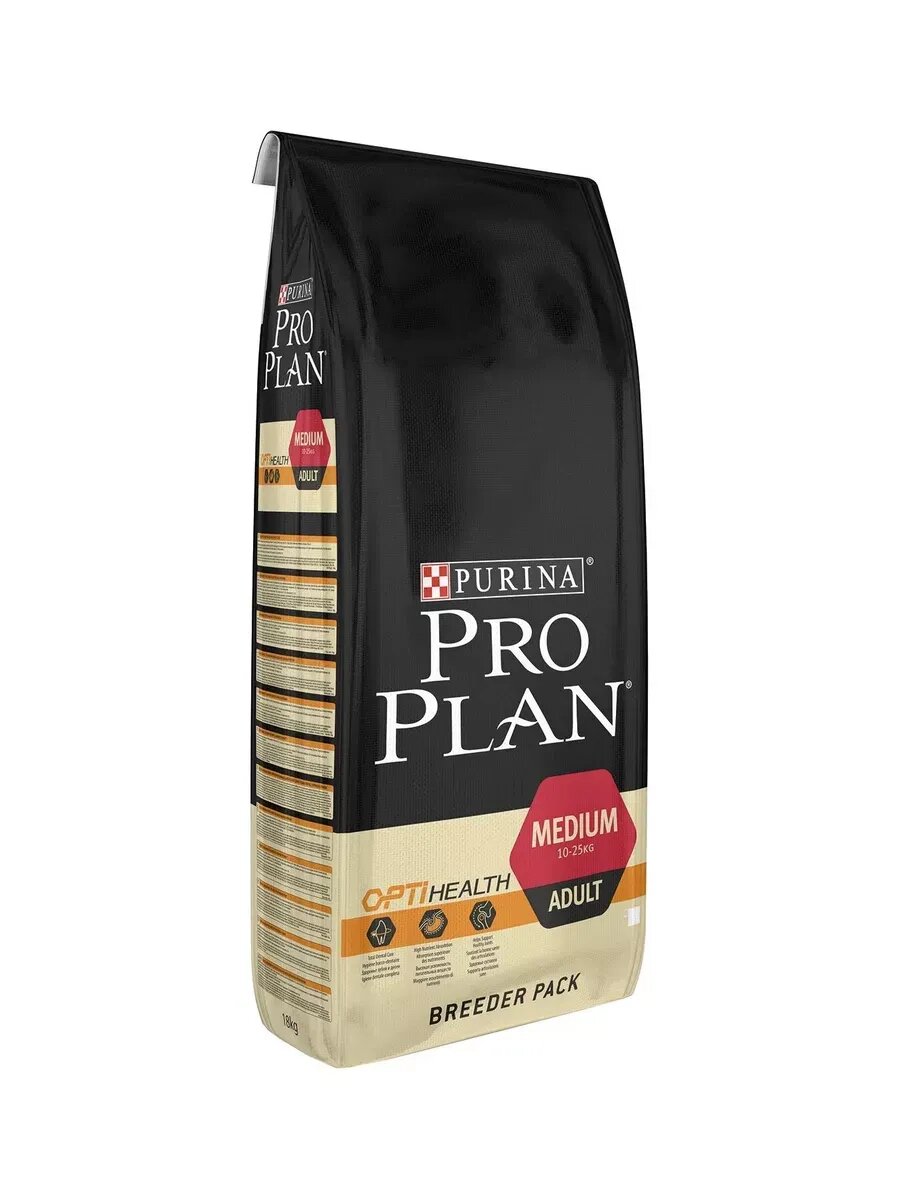 Сухой корм PRO PLAN Adult Medium, для собак средних пород, с курицей, 18кг