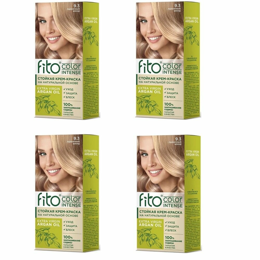 Краска для волос Fito color intense, тон 9.3 Пшеничный блонд, 115мл, 4шт