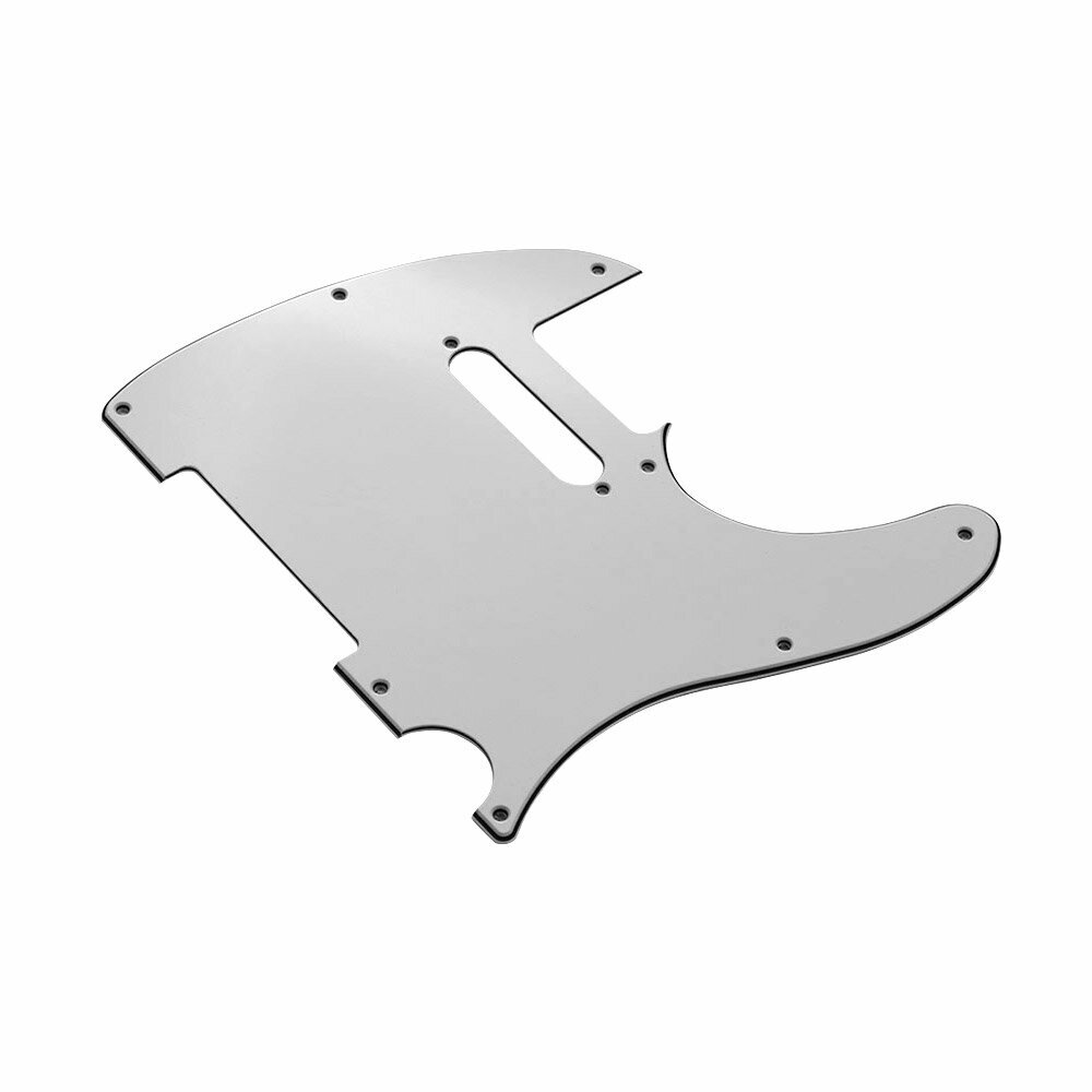 Защитная доска для гитары 3 слоев с отверстием для звукоснимателя одиночной катушки для электрогитары стиля Telecaster Белый Материал PVC Толщина 2.2мм Размер отверстия 6.5*1.5см Вес 85г