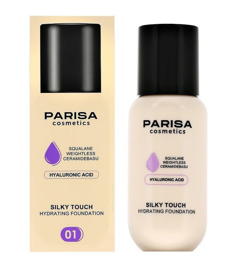Parisa Pfs-06 - Silky Touch - Hydrating Foundation Шелковистый тональный крем для лица "с гиалуроновой кислотой" 30 мл. №01 ivory