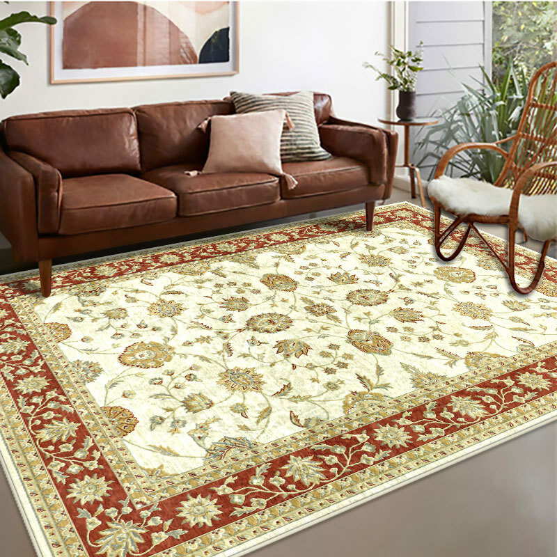 2025 Новый персидский стиль, модный и уникальный золотой бархатный ковер для гостиной.80*120 cm