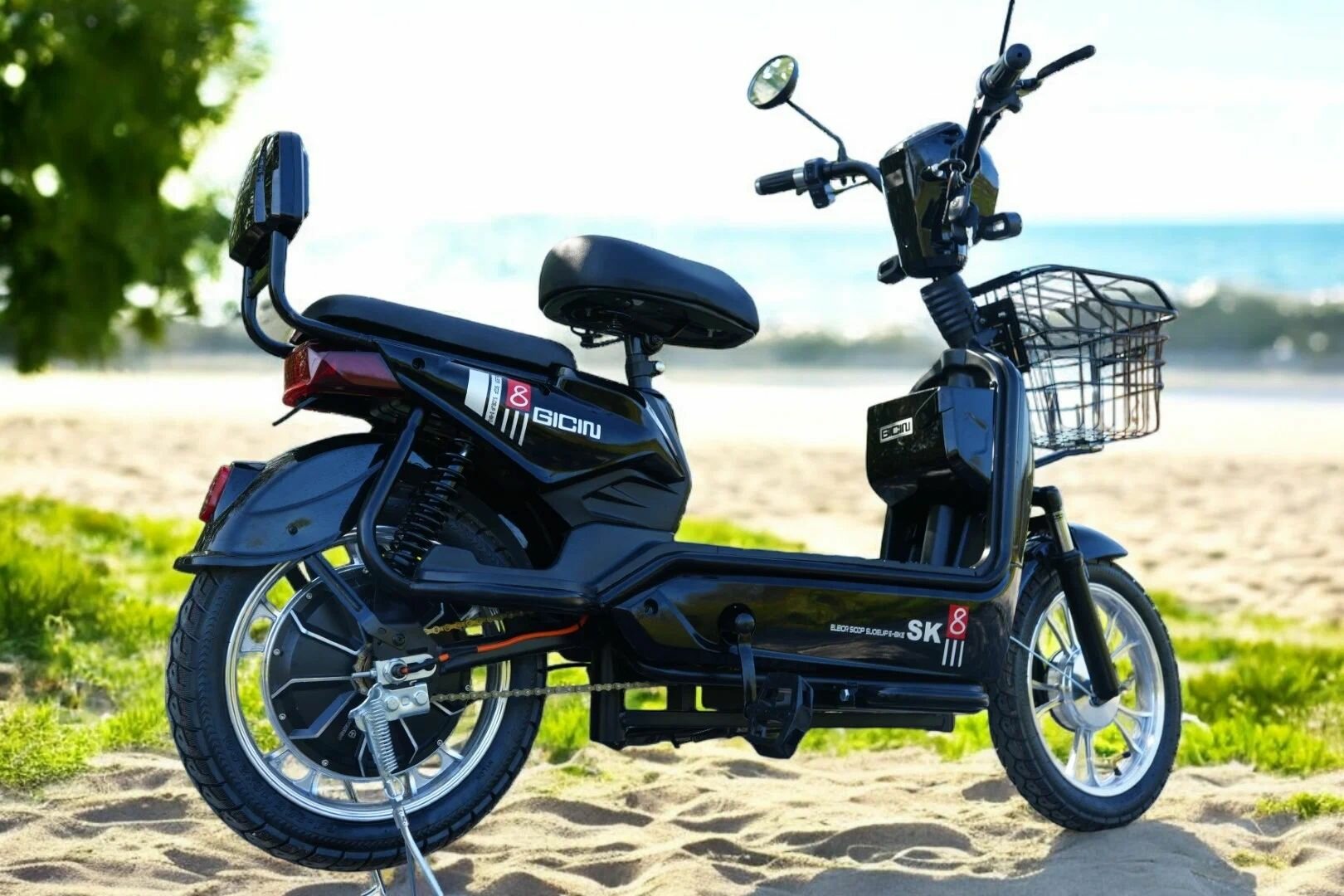 Электро скутер Электровелосипед Sk8 500w 16 колеса (на моторе 240w) черный