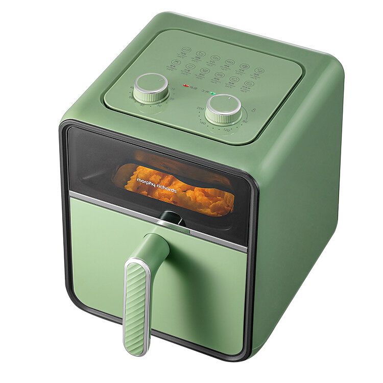 Аэрогриль Morphy Richards, зеленый, мощность 1400 Вт, объем 3,2 л, автоматическое отключение, легкость в очистке