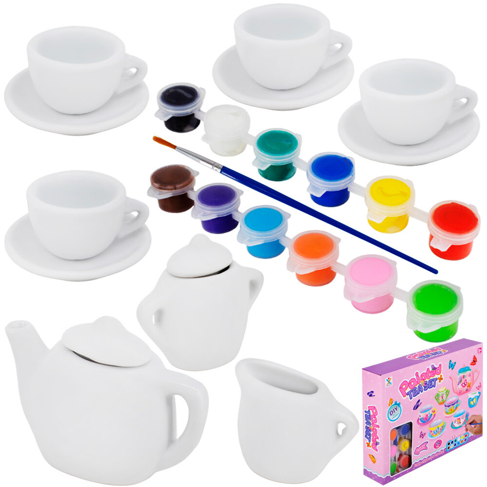 Посуда для росписи Китайская игрушка1 Набор для творчества, для детей от 3 лет, всего 24 предмета FCJ0805403