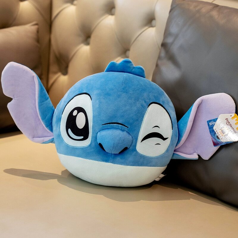 Официальная плюшевая подушка-теплоотвод Disney Stitch, мягкая флисовая игрушка для взрослых и детей