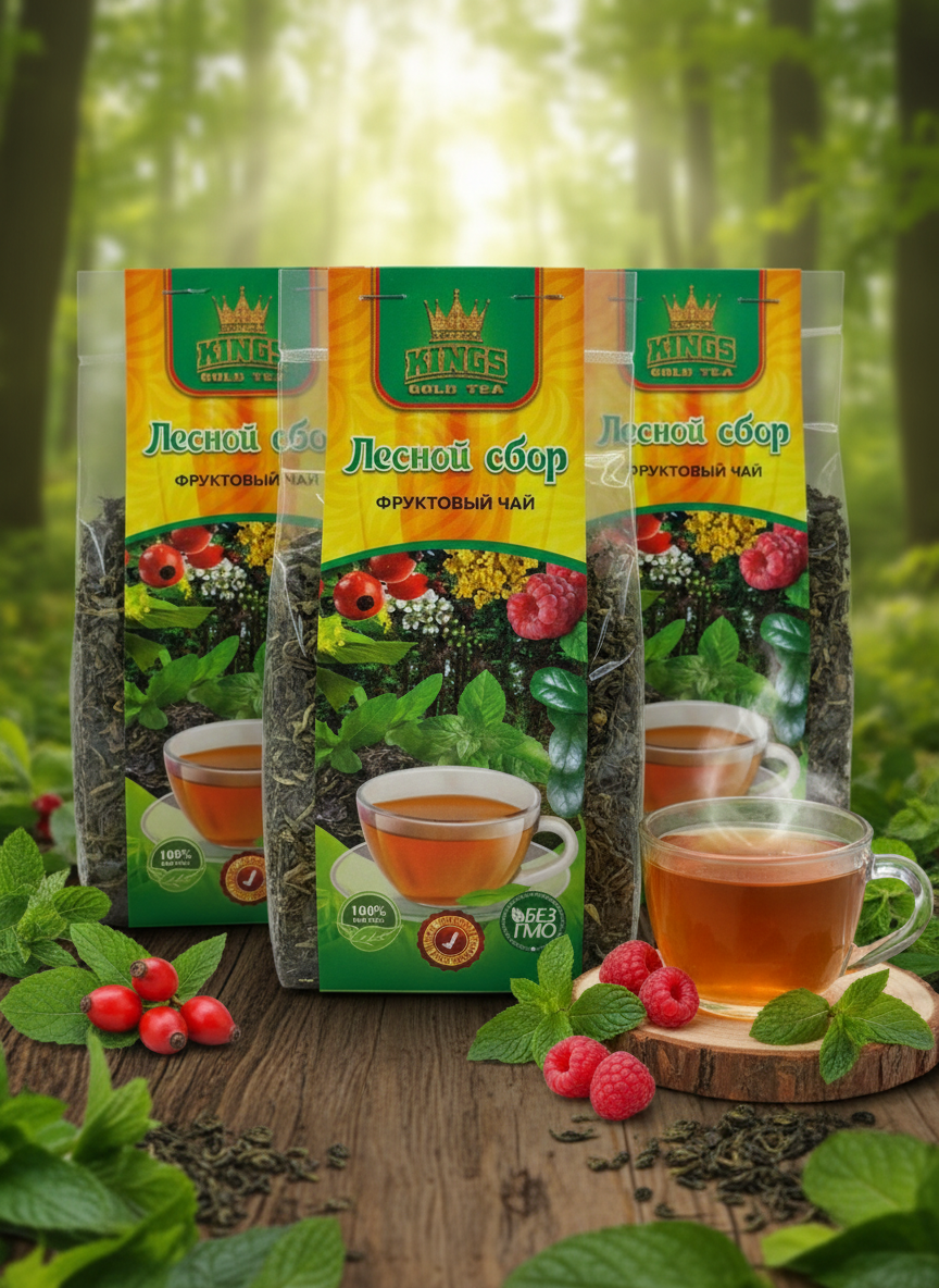 Фруктовый чай Восточный Сад "Лесной Сбор", с ароматом тропических фруктов, 180 г