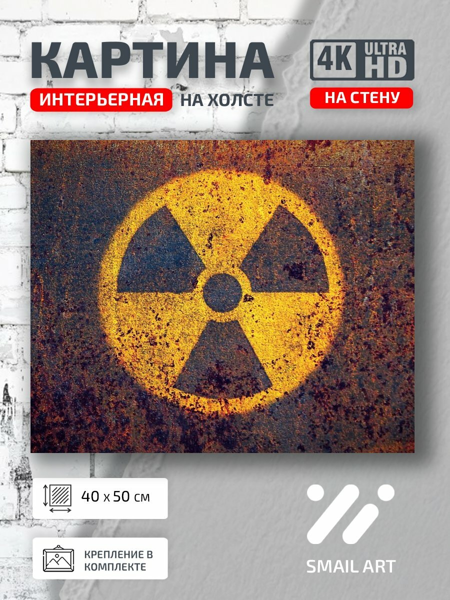 Картина на холсте интерьерная 40 на 50 на стену Радиация Mood для офиса атмосфера интерьер