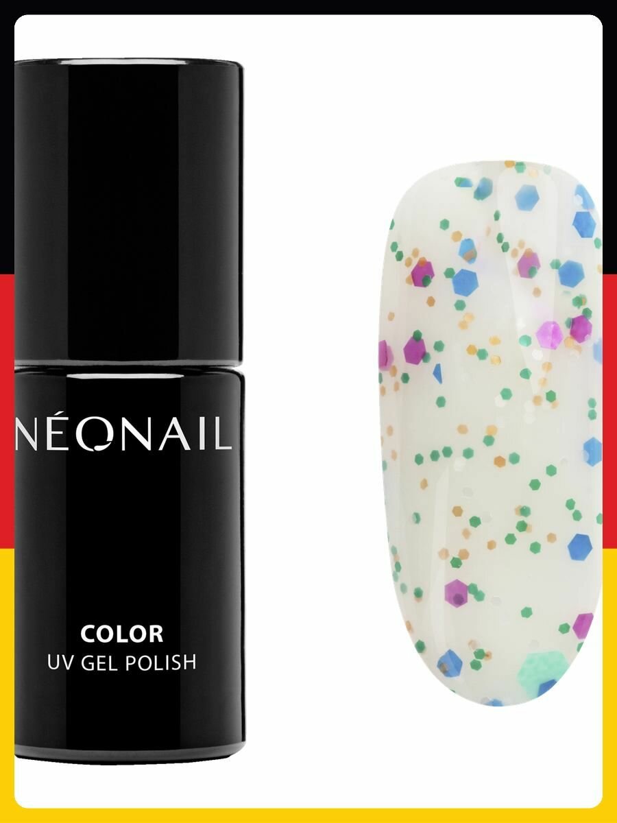 УФ-лак для ногтей NeoNail UV nail polish Champion's Confetti, 7,2 мл