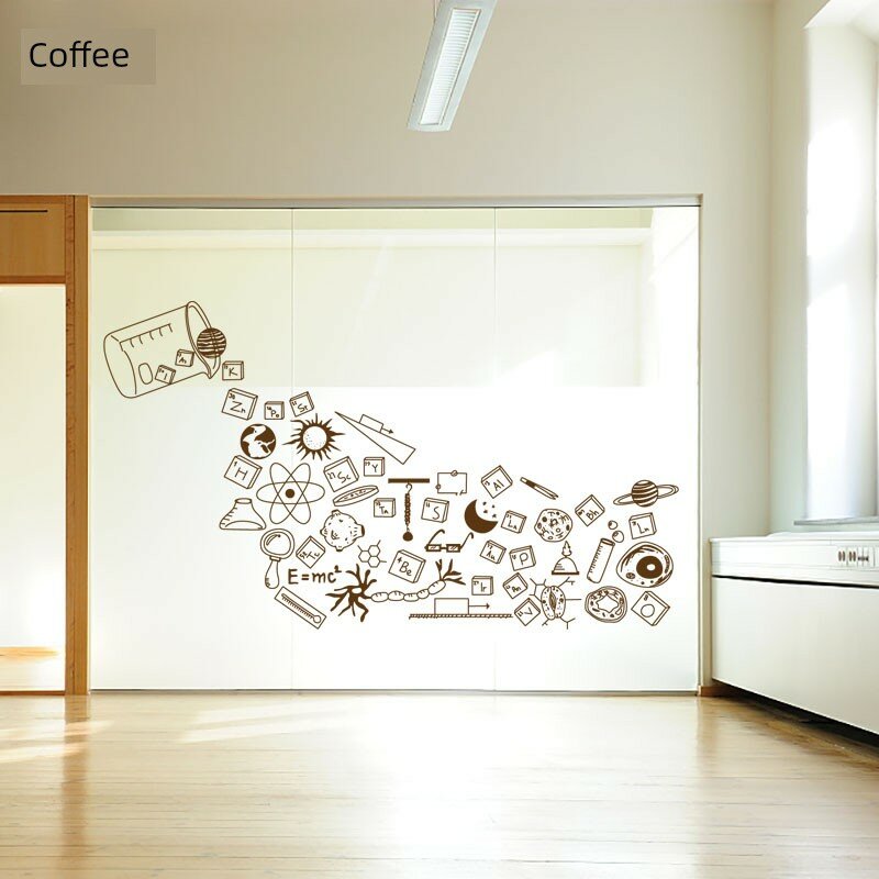 Физическая биология, химические элементы, формула законов, наклейки для научного класса, лабораторные украшения,