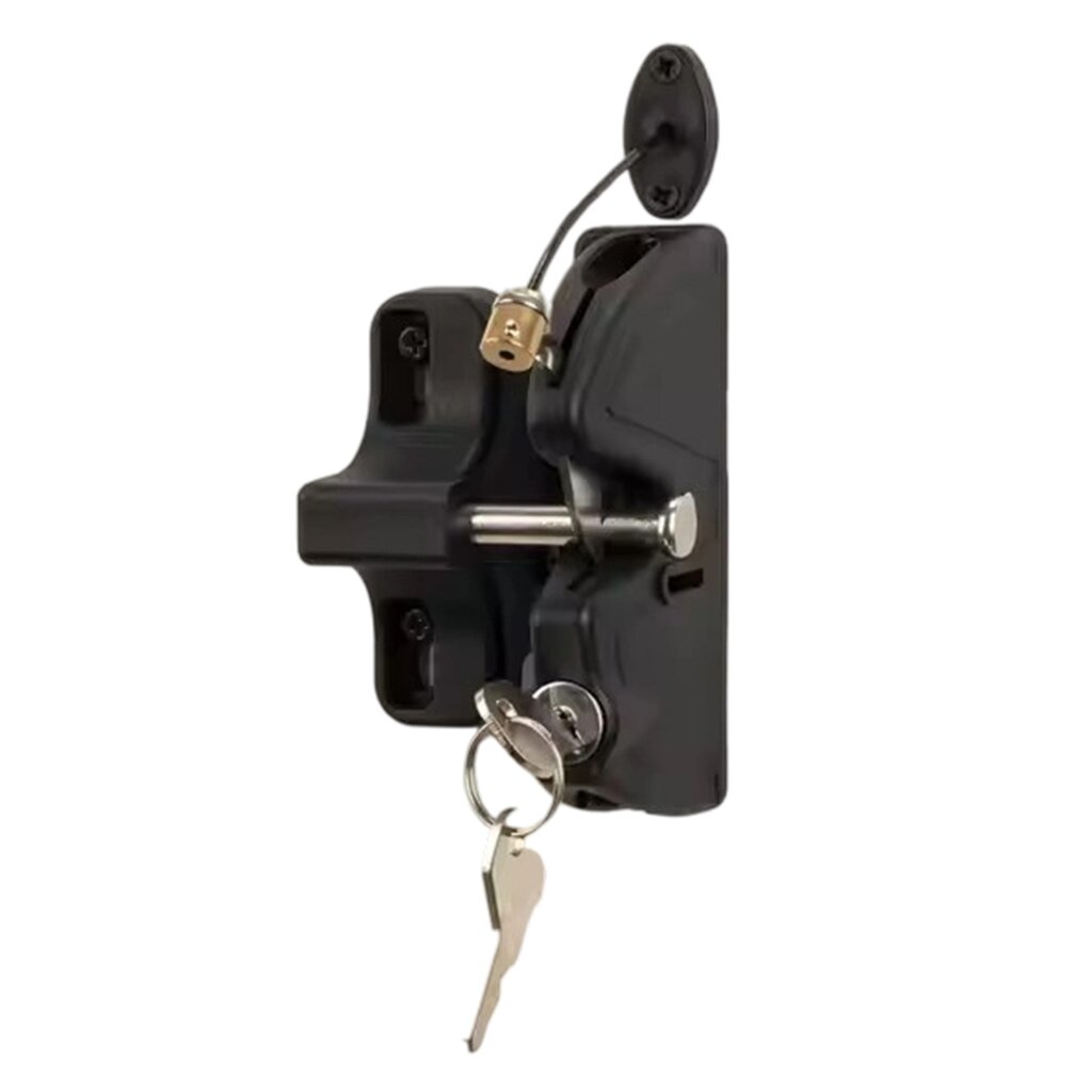 Замок загородки Запираемый 2-Сторонний Замок Загородки Ворот С Подпружиненным Тяговым Тросом