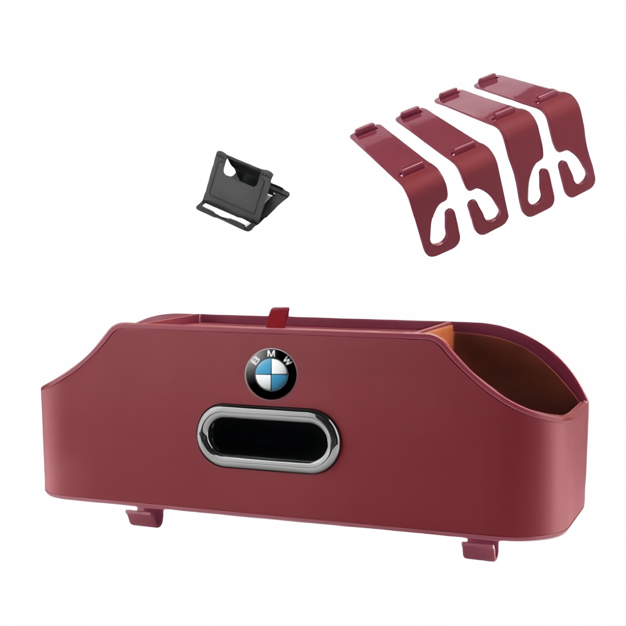 Многофункциональный ящик для хранения на спинке сиденья автомобиля BMW, красный