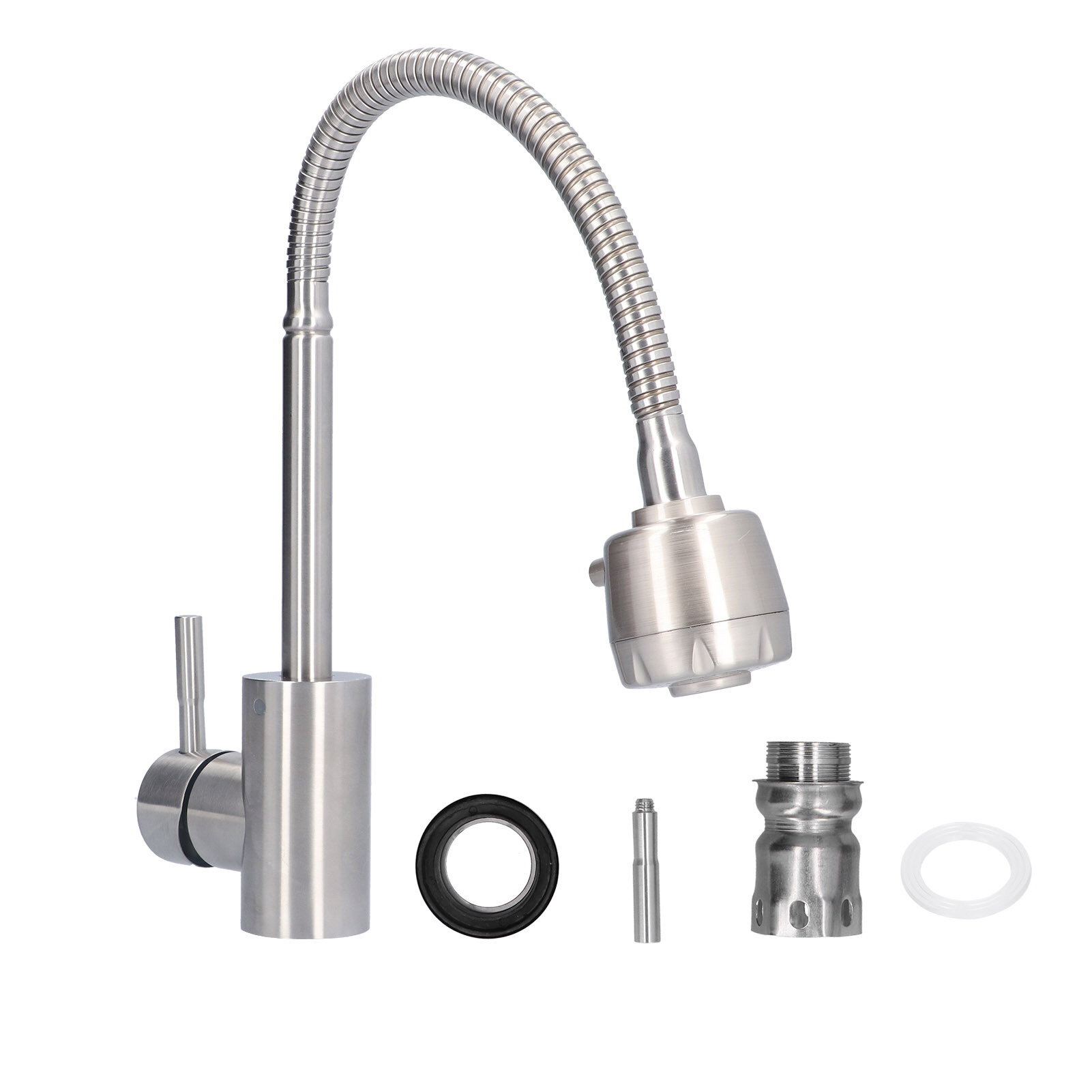 Универсальный смеситель для воды из нержавеющей стали, раковина для ванной комнаты, кран для горячей и холодной воды с 2 шестернями для домашней кухни