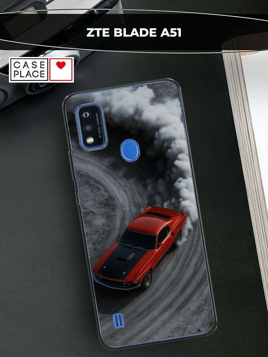Чехол на ZTE Blade A51 / ЗТЕ Блейд А51 с принтом Скоростная машина 2