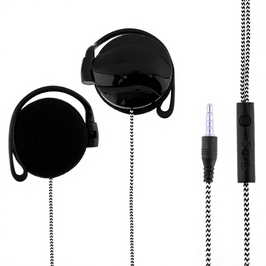 LS-Q140P Спортивные наушники 3.5 мм Гарнитура с креплением на ухо Гарнитура с линейным управлением Наушники с микрофоном для телефона