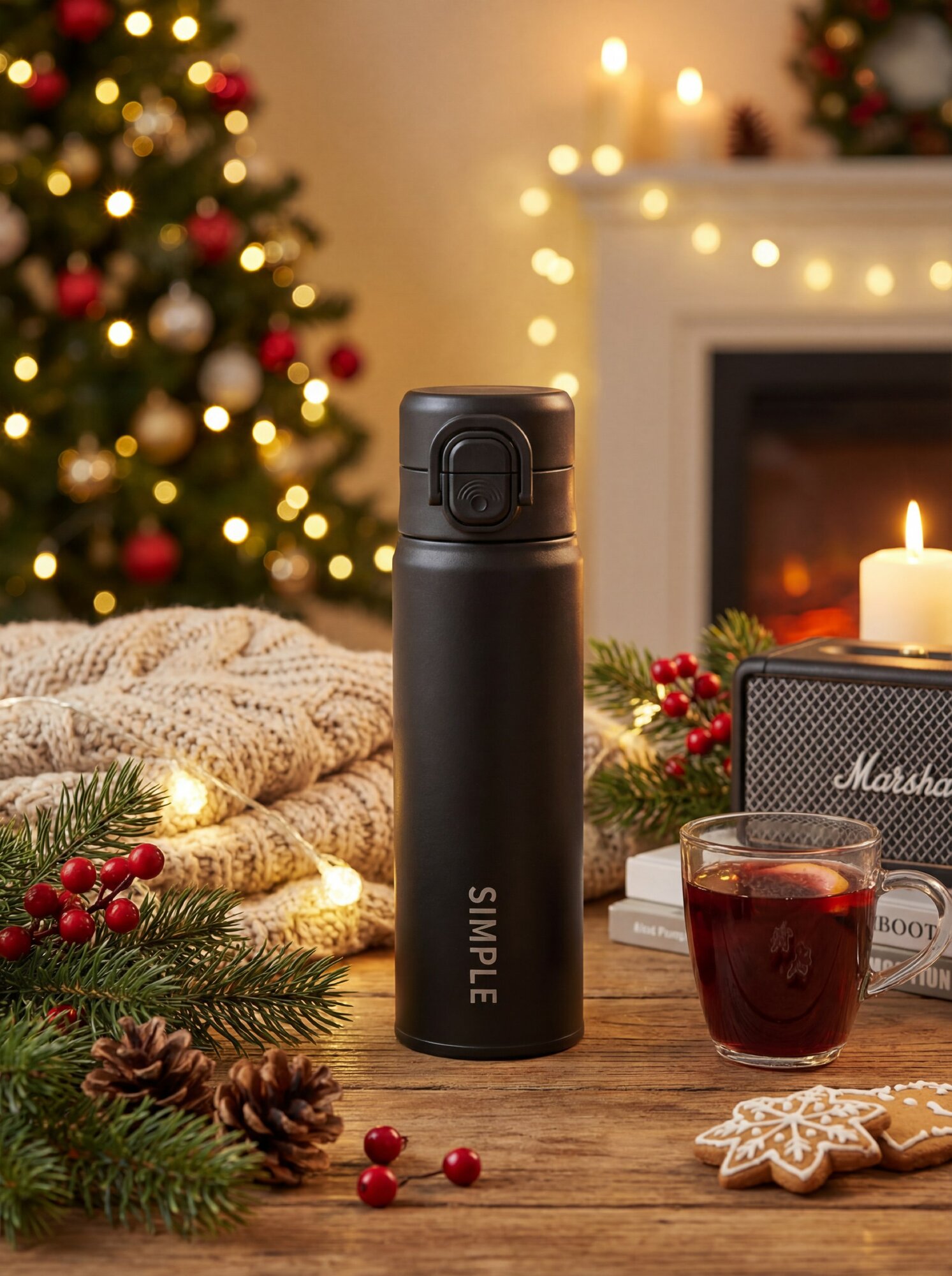 Термос SIMPLE YY-034 500 мл, черная