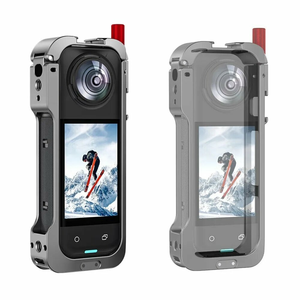 Рамка из алюминия для Insta360 X5, клетка для камеры с крышкой объектива, встроенная пена для шумоподавления для аксессуаров Insta 360 X5