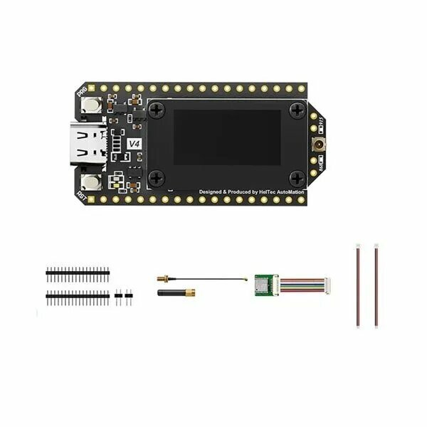 Heltec Meshtastic LoRa 32 V4 с ESP32 SX1262 и 0.96-дюймовым OLED-экраном (солнечная панель)