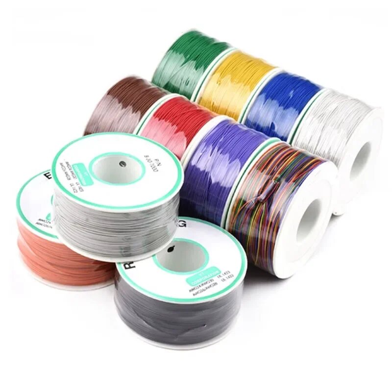 280 м 30AWG упаковочный провод для печатной платы, луженый медный кабель B-30-1000, перемычка для макетной платы, изоляция, электронный проводник, разъем провода