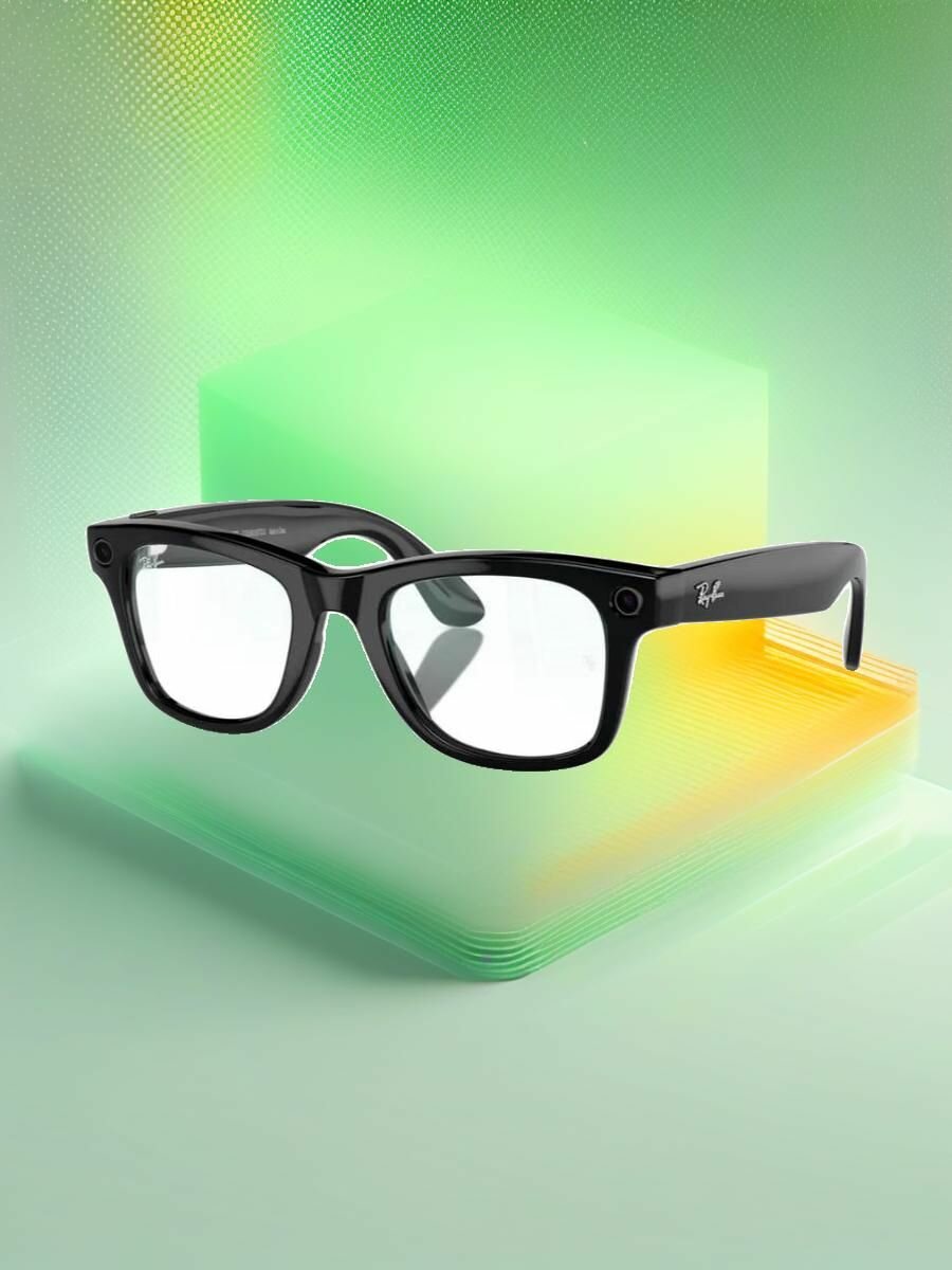 Умные очки Ray-Ban мета Gen1 Wayfarer, L размер 53-22-155, линзы Clear, оправа Shiny Black от официального реселлера CAPSLOCKS