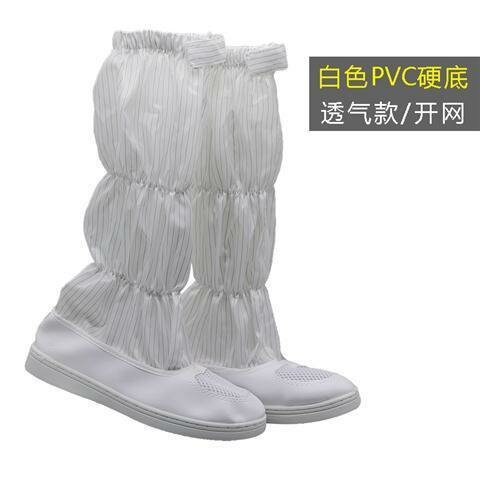 Антистатические обувь из ПВХ для электронных чистых помещений, устойчивые к очистке, дышащие сетчатые рабочие туфли, антистатические и дышащие